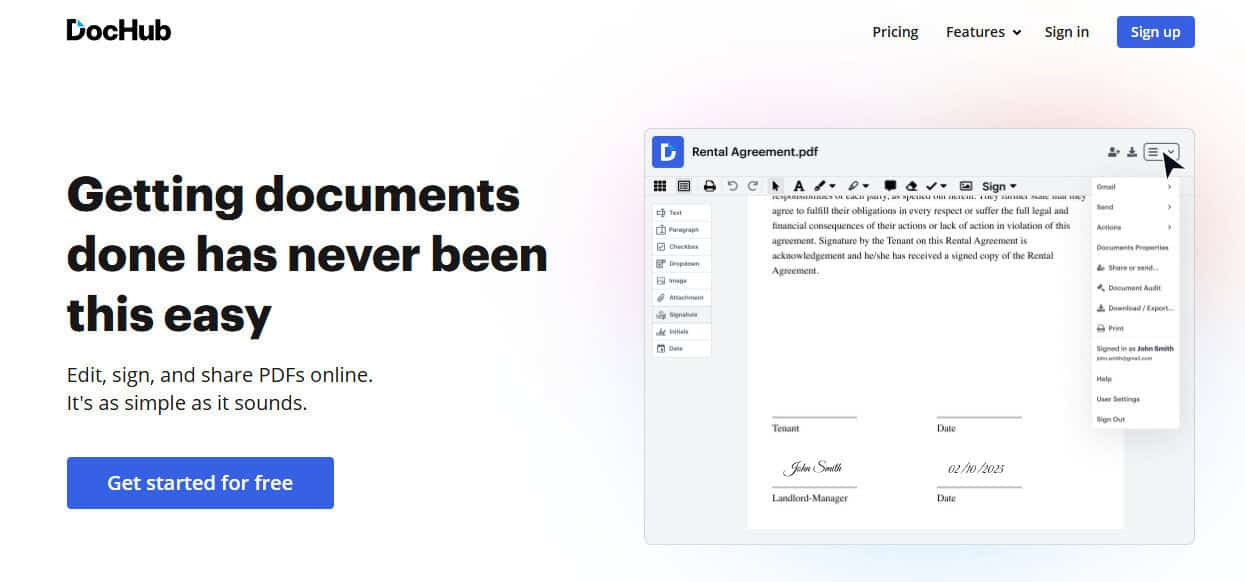 DocHub Review: How It Performs for PDF Editing & E-signatures